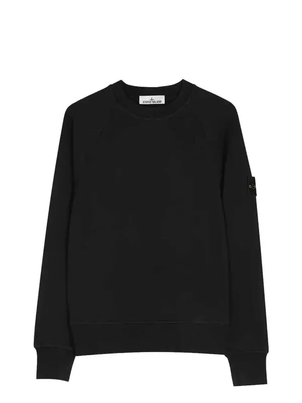 Stone Island Raglan Sleeve Sweatshirt - Black