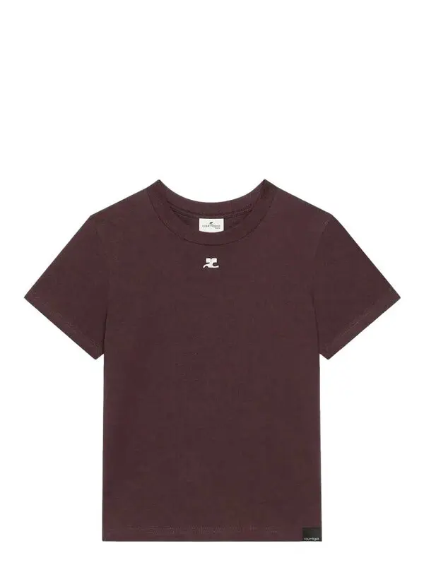 COURREGES Embroidered Logo T-shirt - Red