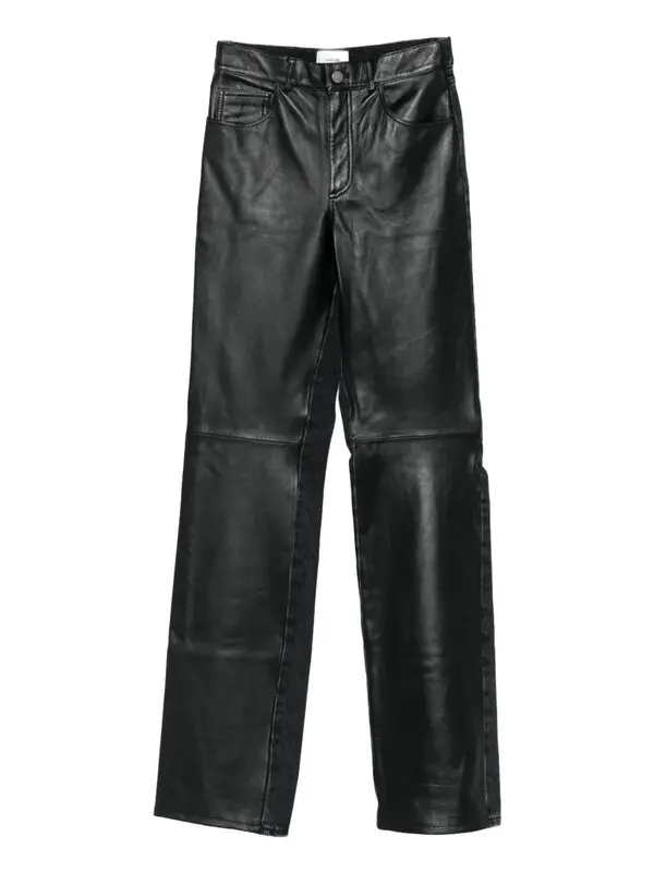 HAIKURE Leather-panelled Trousers - Black