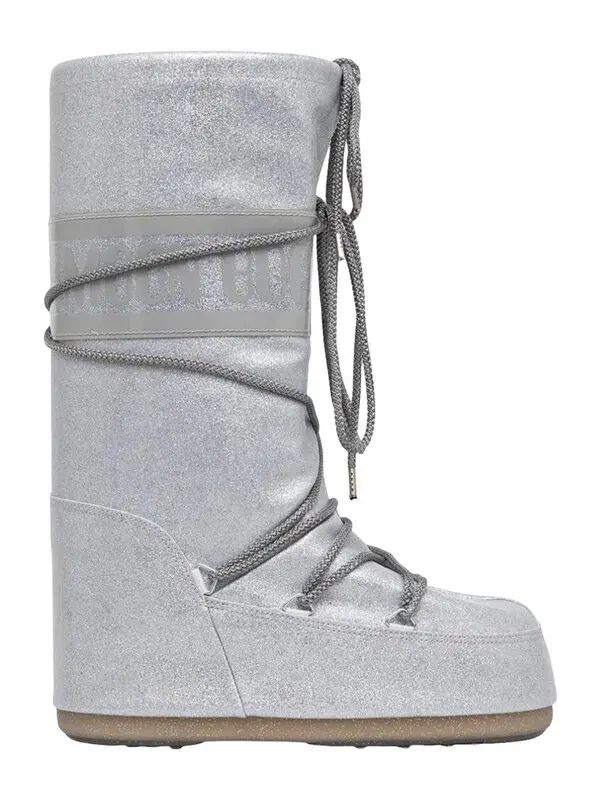 Moon Boot Icon Glitter Snow Boots - Metallic
