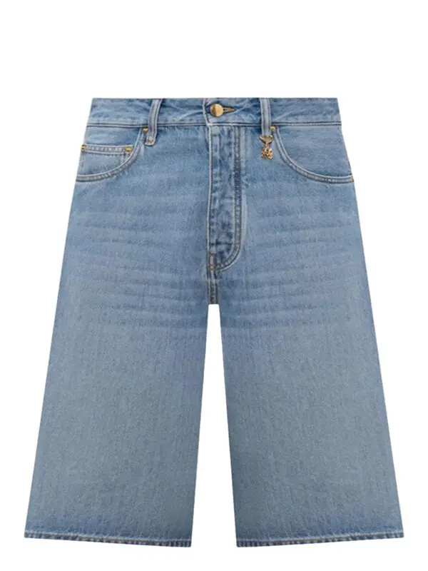Amiri Knee-length Denim Shorts - Blue