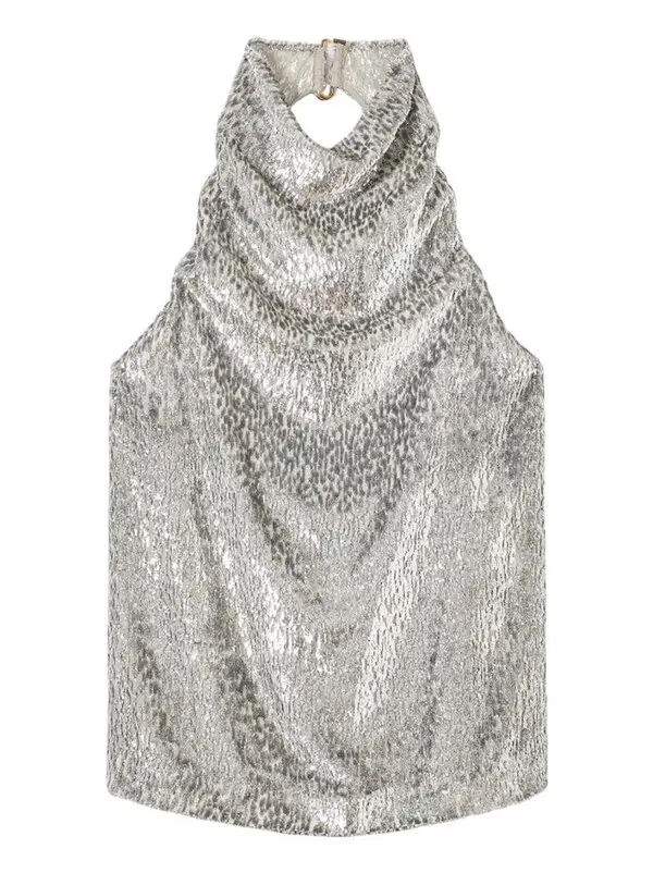 Stella McCartney Velvet Halterneck Top - Metallic