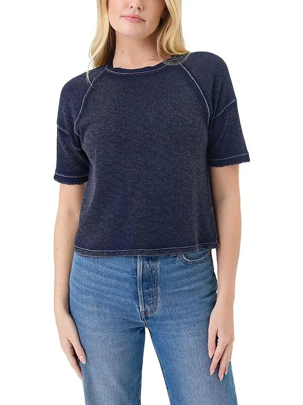 Goldie LeWinter Denim Wash Raglan Top - Navy