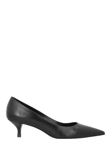 STUART WEITZMAN Leather Pointed Toe Kitten Heel Pumps - Black