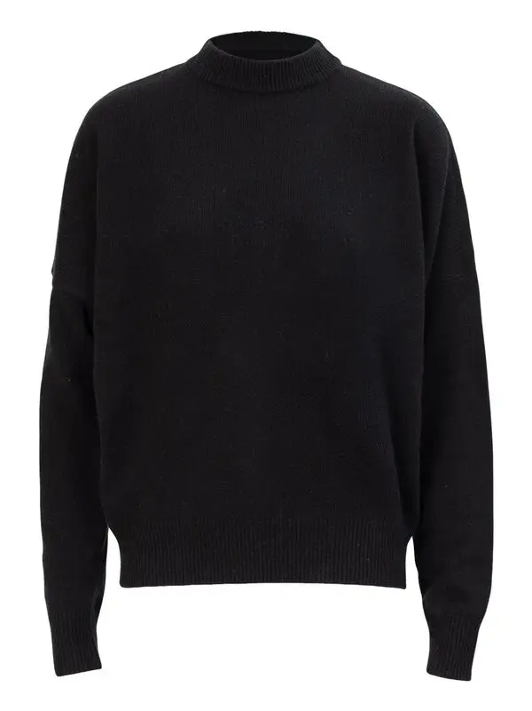 SAME Lightweight Wool Blend Sweater With Relaxed Fit - Black