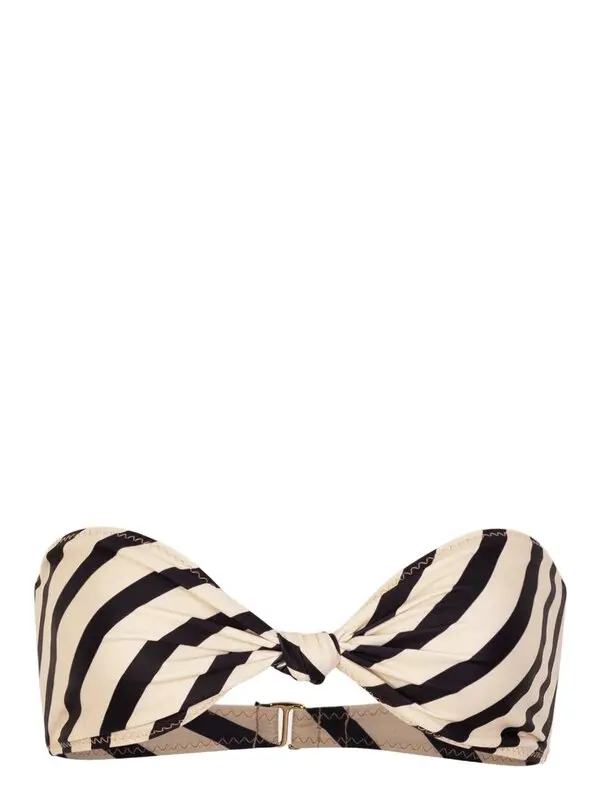 SAME LOS ANGELES Knotted Bandeau Top - Diagonal Stripe