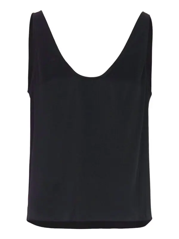 SAME Silk Tank Top - Black