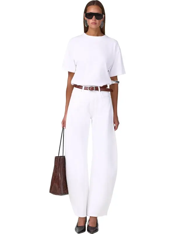 SAME The Perfect Tee 100% Cotton Relaxed Fit T-shirt - White