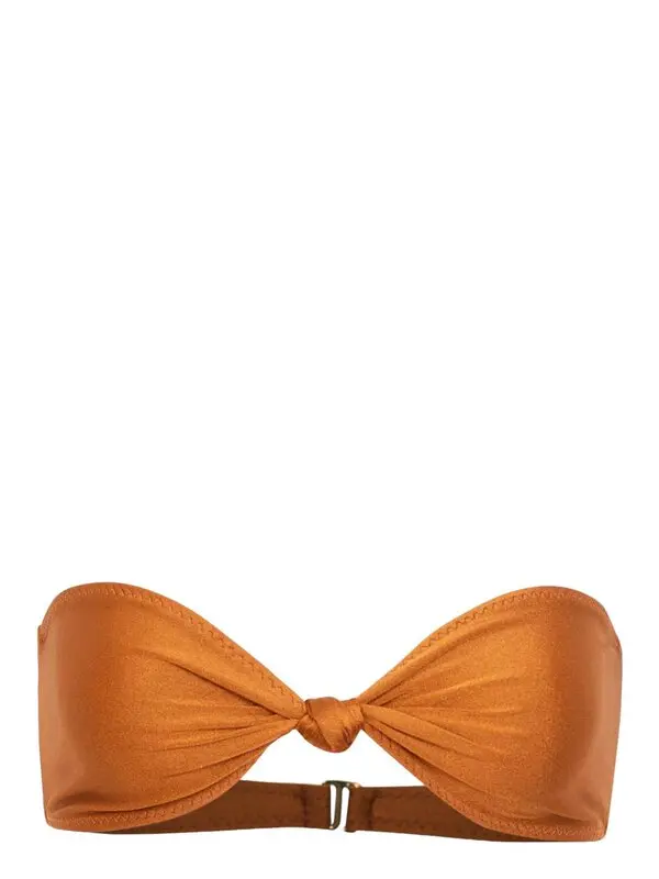 SAME LOS ANGELES Knotted Bandeau Top - Bronze