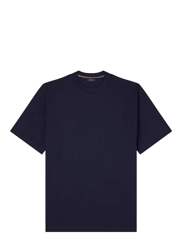 Brioni Cotton-jersey T-shirt - Blue