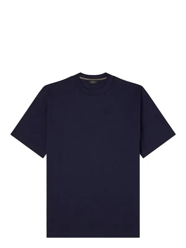 Brioni Cotton-jersey T-shirt - Blue