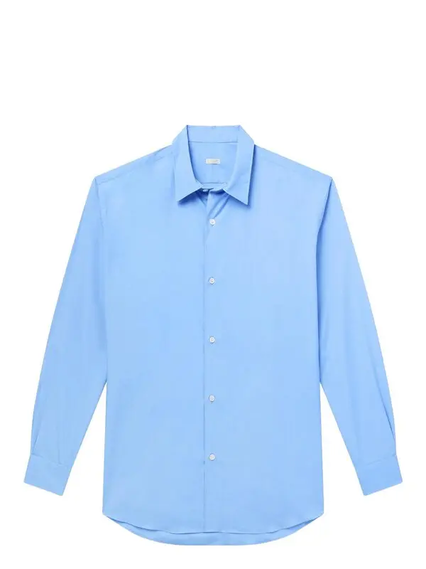 A.PRESSE Cotton-poplin Shirt - Blue
