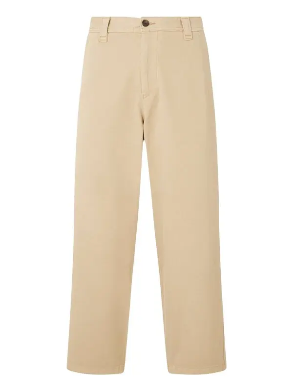 CORRIDOR Wide-leg Cotton-twill Trousers - Beige