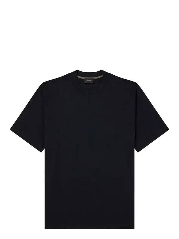 Brioni Cotton-jersey T-shirt - Black