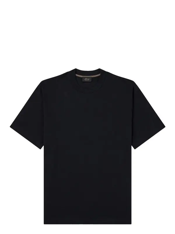 Brioni Cotton-jersey T-shirt - Black
