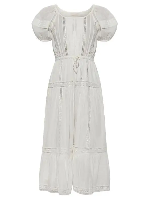 Ulla Johnson Isolde Pintuck Midi Dress - No