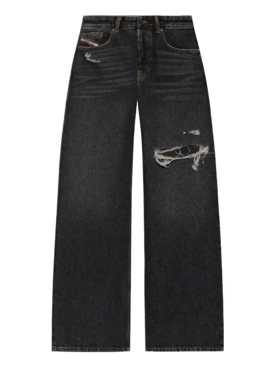DIESEL® Belt Loop Wide-leg Jeans - Black