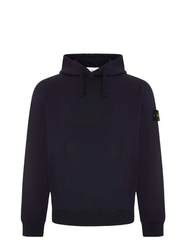 Stone Island Drawstring Hooded Sweatshirt - Blue