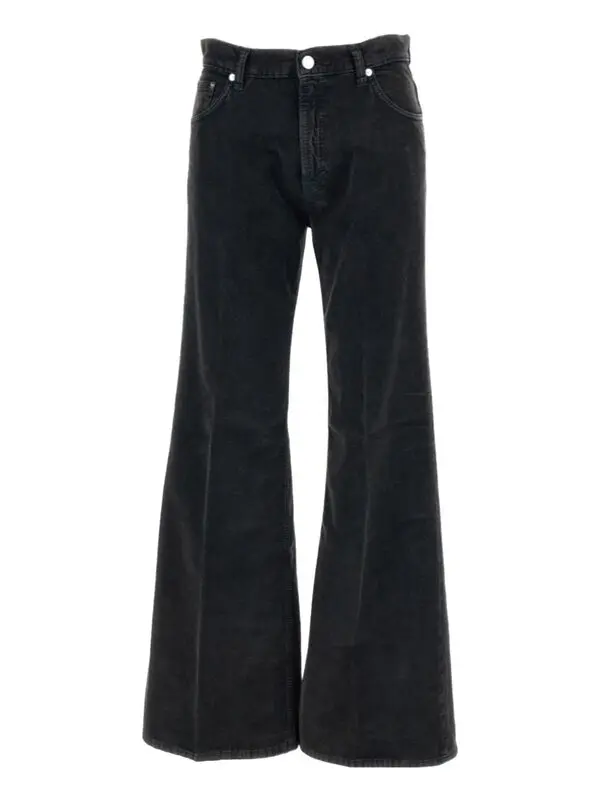 HAIKURE Velvet-like Wide Leg Trousers - Black