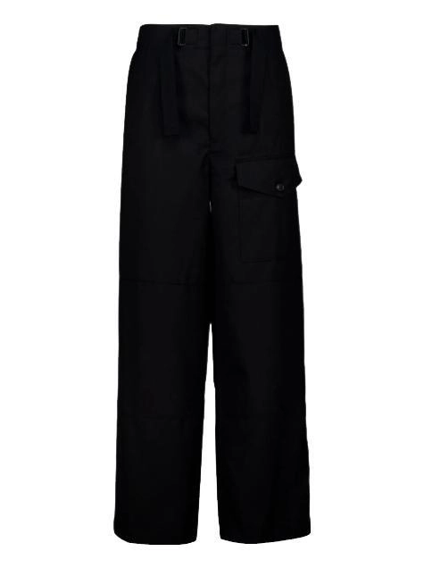 Auralee Belted Cargo Pants - Black