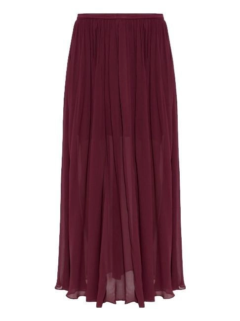 ANINE BING Pleated Tulle Skirt - Red