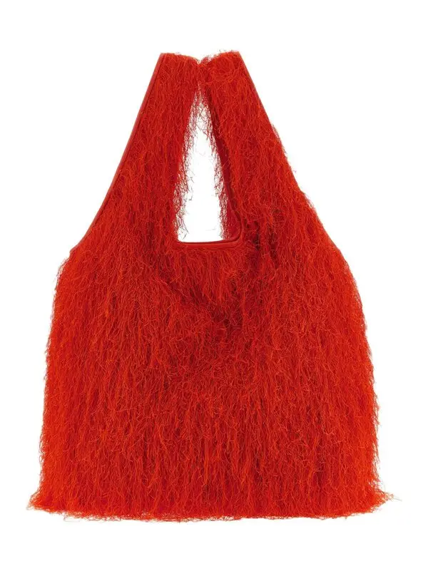 Dries Van Noten Fringe Shoulder Bag With Detachable Clutch - Red