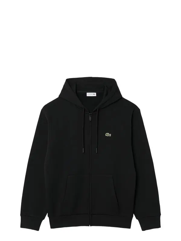 Lacoste Full-zip Hooded Sweatshirt - Black