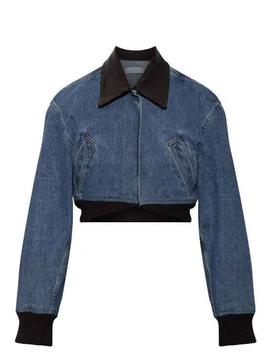 IRO PARIS Denim Jacket With Lapel Collar - Blue