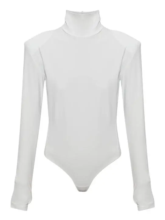 IRO PARIS Long-sleeve High Neck Bodysuit - White