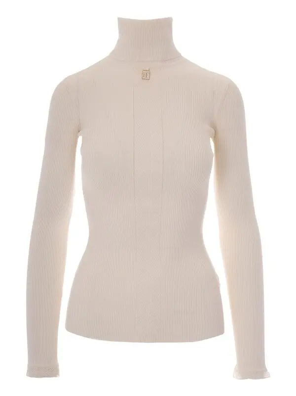 Elisabetta Franchi Logo Plaque High-neck Jumper - No