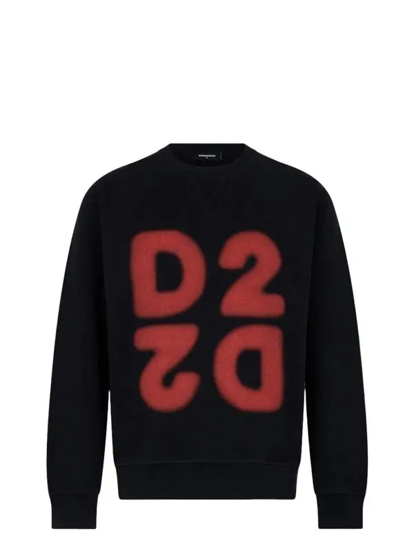 Dsquared2 Logo Print Sweatshirt - Black