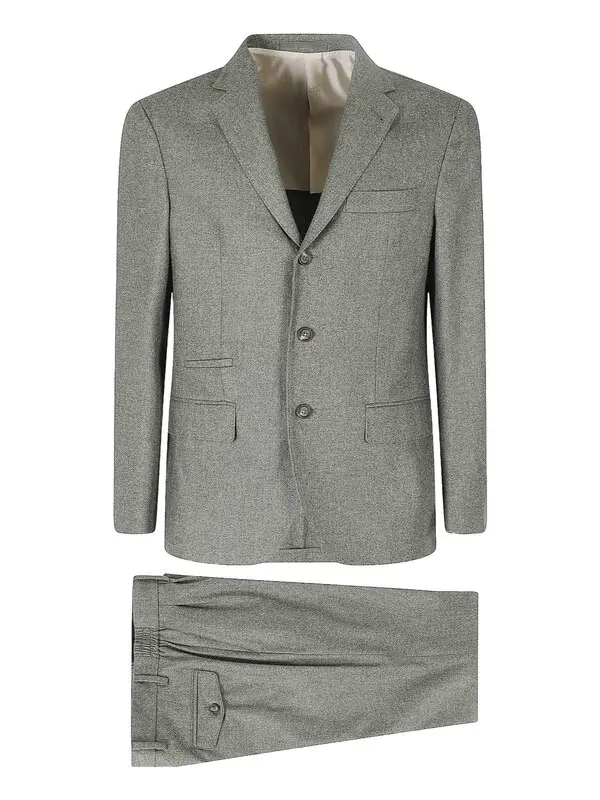 Eleventy Single-breasted Suit - Army Green