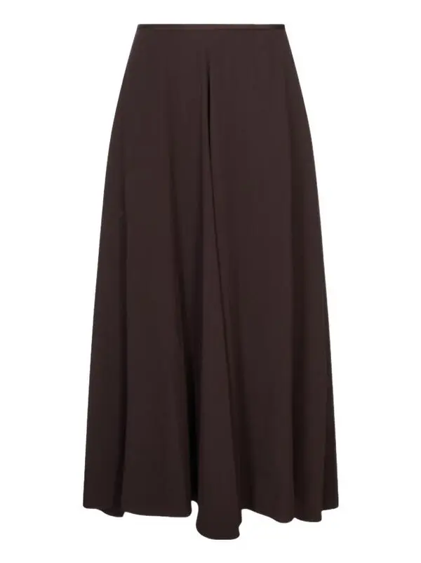 Agnona Zippered Skirt With Draped Hem - Black