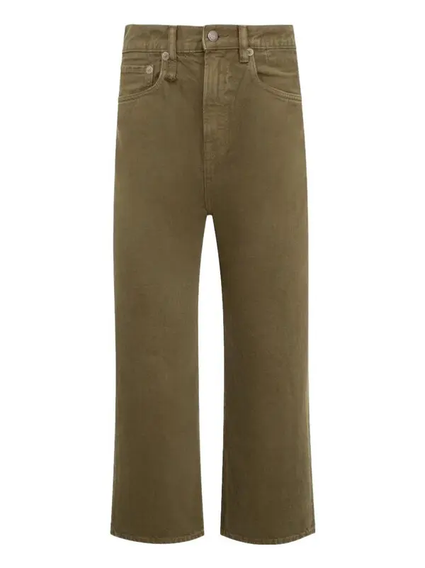 R13 Tailored Drop Jeans - Olive Gray