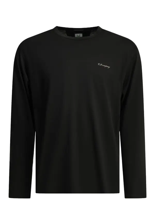 C.P. COMPANY Crewneck T-shirt With Logo - Black
