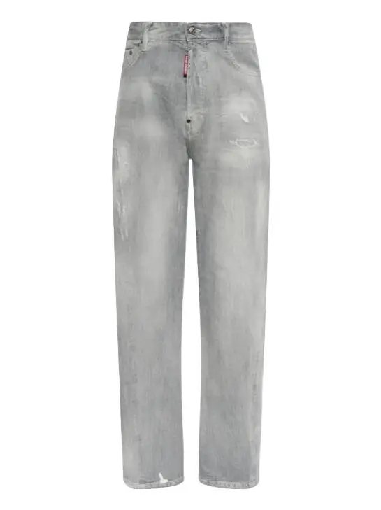 Dsquared2 Distressed Button Fly Jeans - Grey