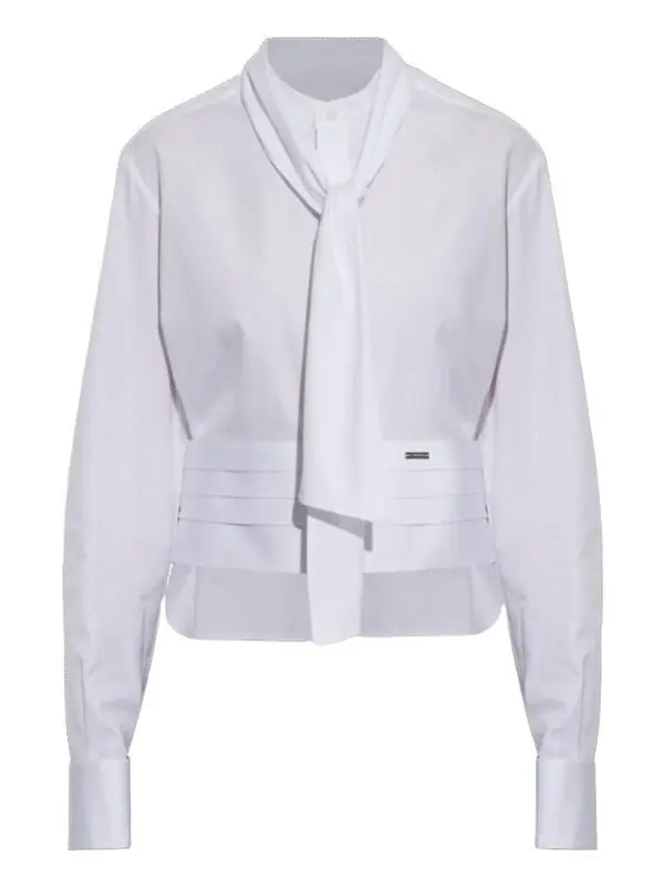 Dsquared2 Long Sleeve Shirt With Button Cuffs - White
