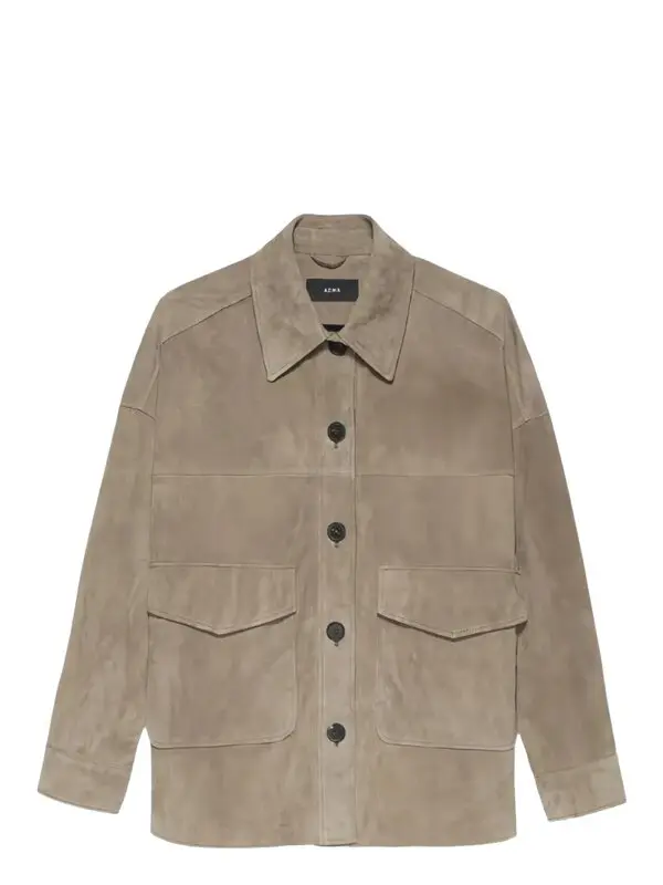 ARMA Suede Casual Jacket - Olive Green