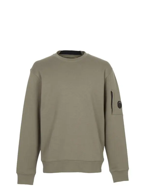 C.P. COMPANY Long Sleeve Sweatshirt With Lens Detail - Green