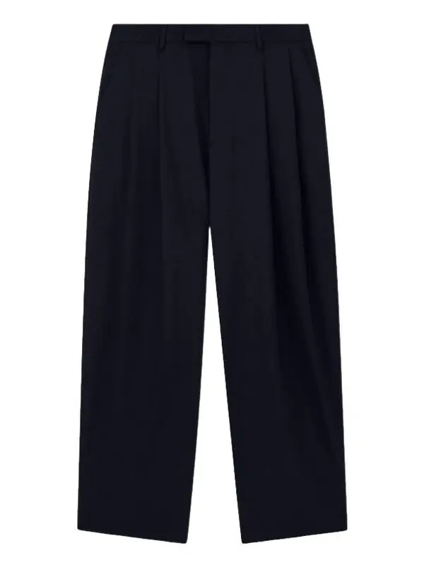 Giorgio Armani Pleated-detail Trousers - Navy Blue