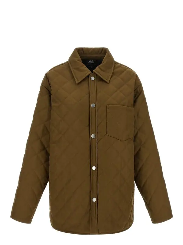 A.p.c. Georges Quilted Jacket - Green