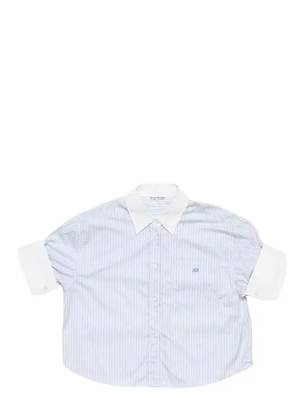 Acne Studios Pinstriped Button-down Shirt - White/blue