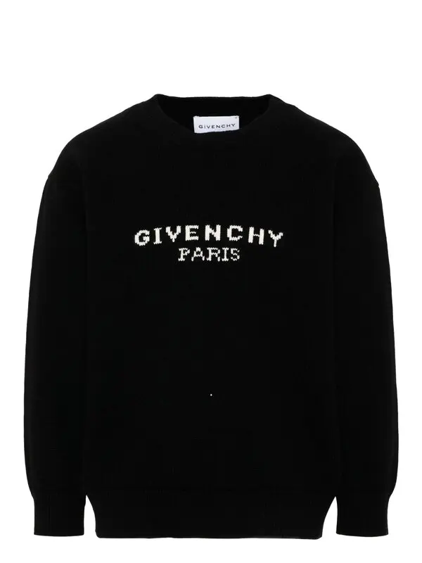 Givenchy Logo Intarsia Sweater - Black