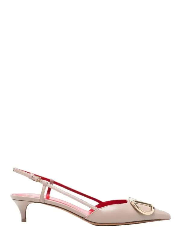 Valentino Garavani Vlogo Signature Slingback Pumps - Nude