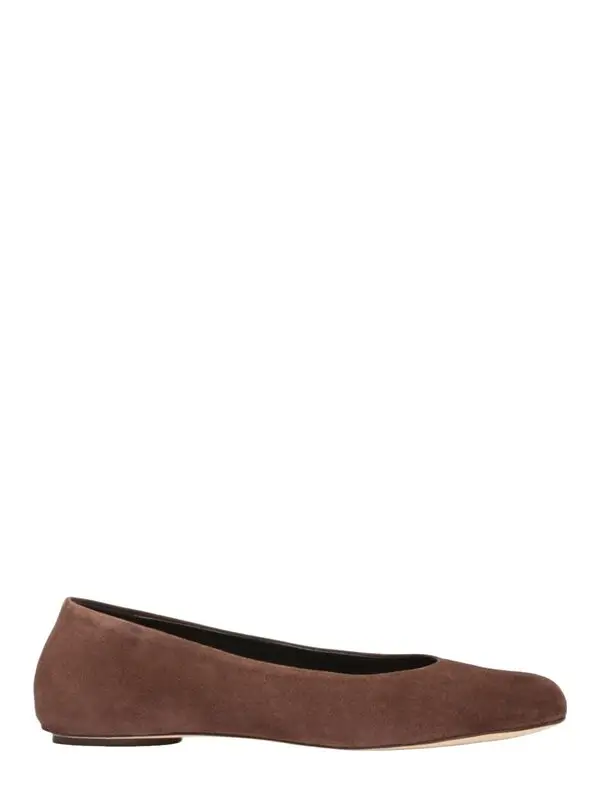 Max Mara Suede Ballerinas - Chocolate-colored