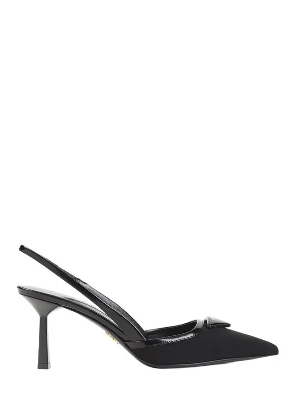 Prada Pointed Toe Slingback High-heeled Sandals - Black