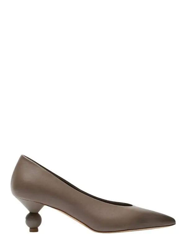 Max Mara Sculptural Heel Pumps - Mud