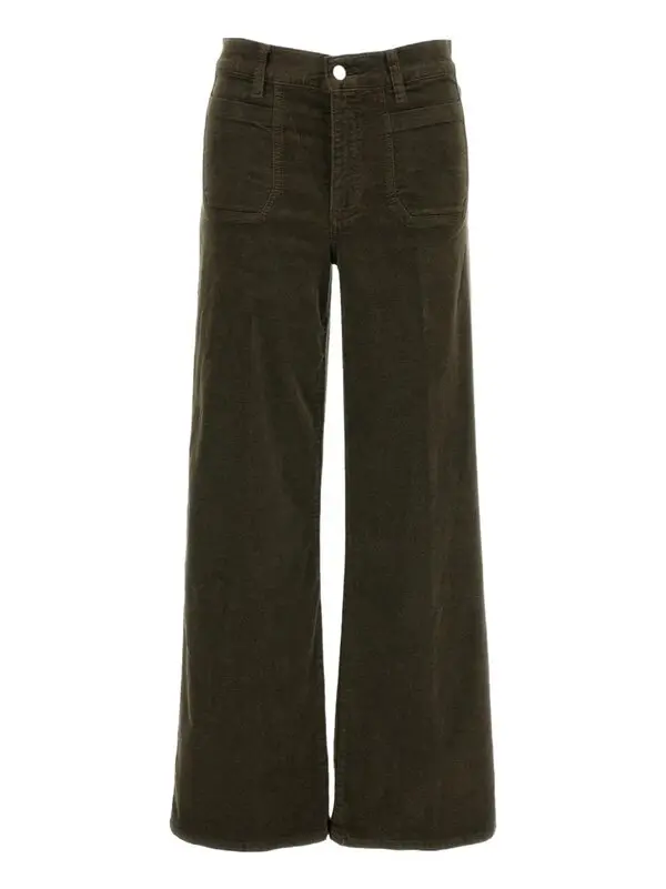 FRAME Flared-leg Corduroy Trousers - Green