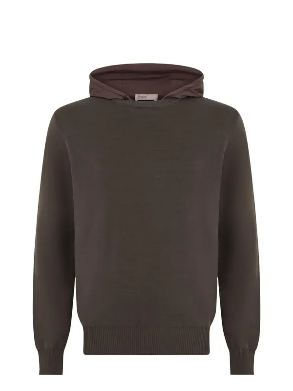 Herno Long-sleeve Hooded Sweatshirt - Black