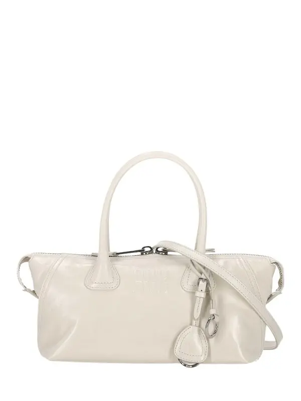 Miu Miu Zippered Shoulder Bag - White